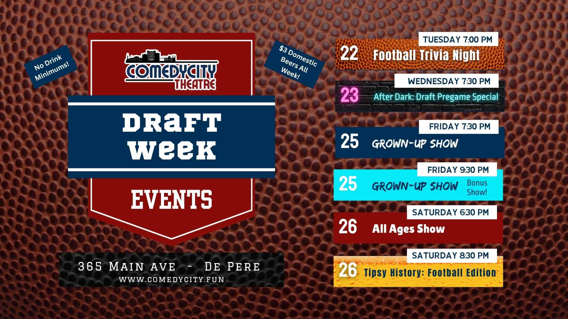 On the Clock: A Week of Laughs During the Draft - ComedyCity